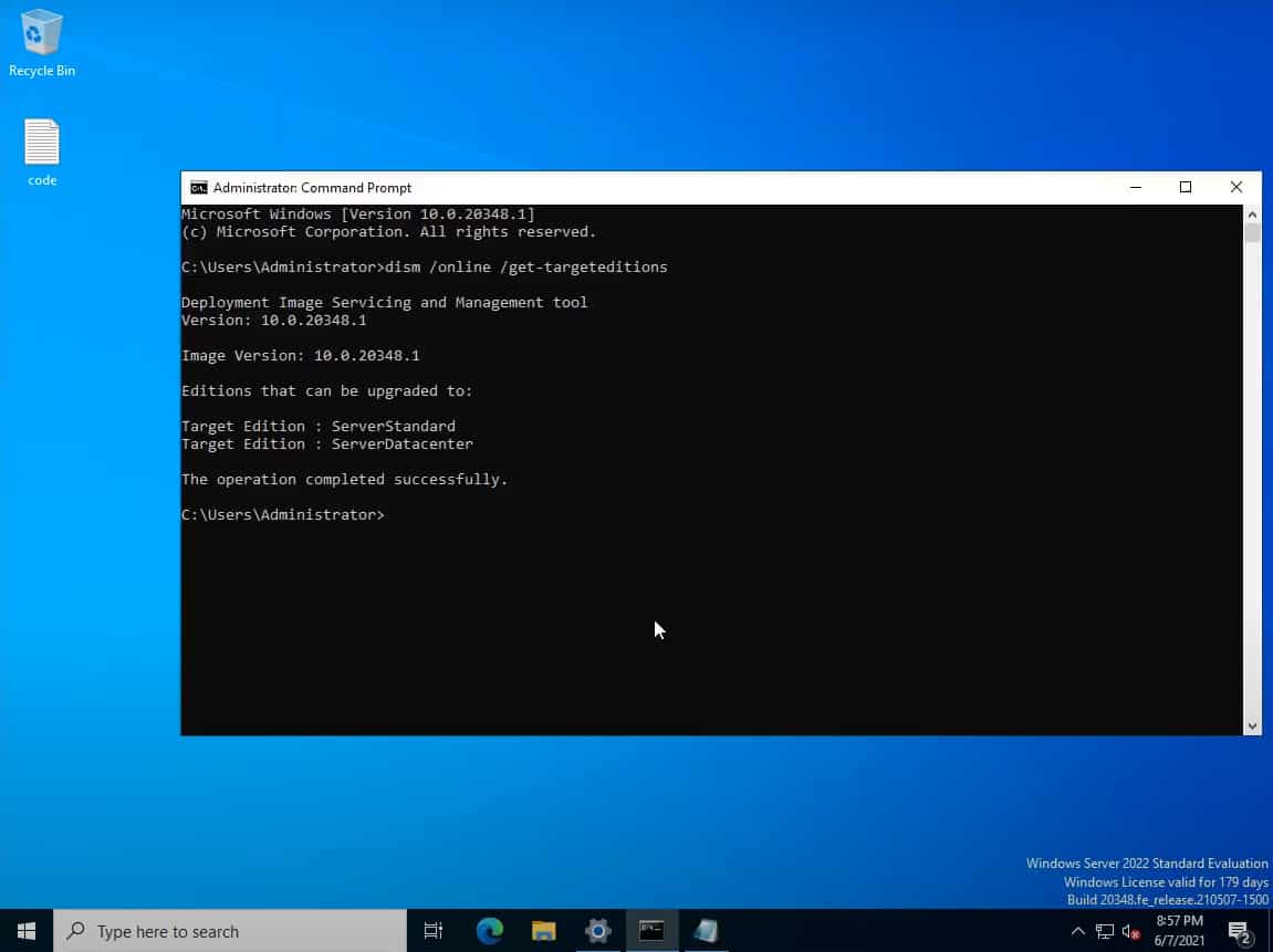 Passer d'éval vers commerciale Windows server 2022 | Boutique PcLanD