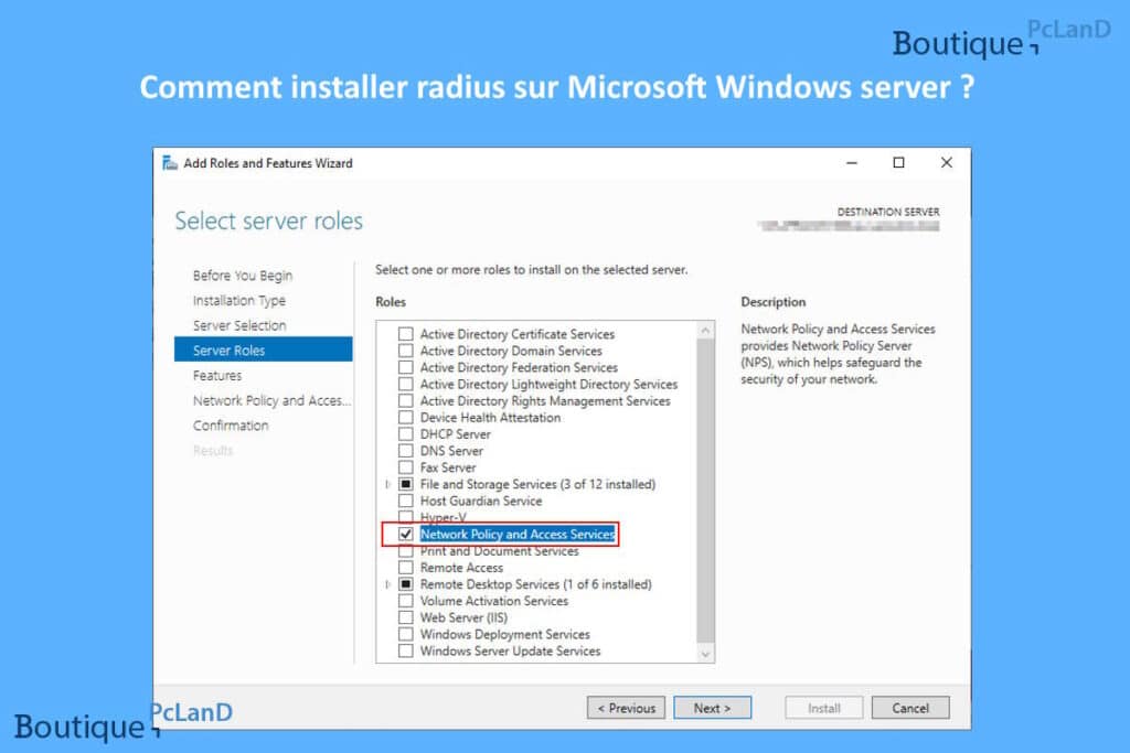 Comment installer raduis sur Windows server ? | Boutique PcLanD